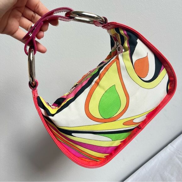 Emilio Pucci | Bags | Emilio Pucci Yummy Collection Y2k Swirl Crescent ...